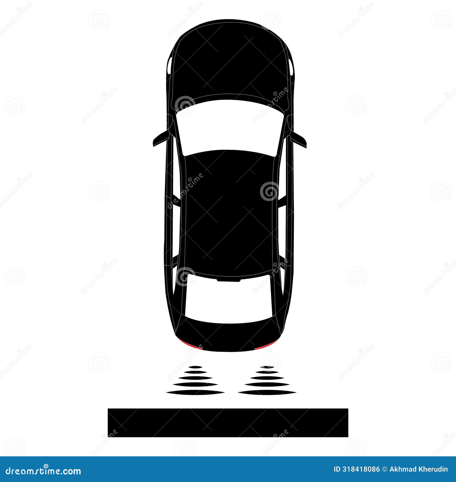 Car Parking Sensor Signal Icon Stock Illustration - Illustration of ...