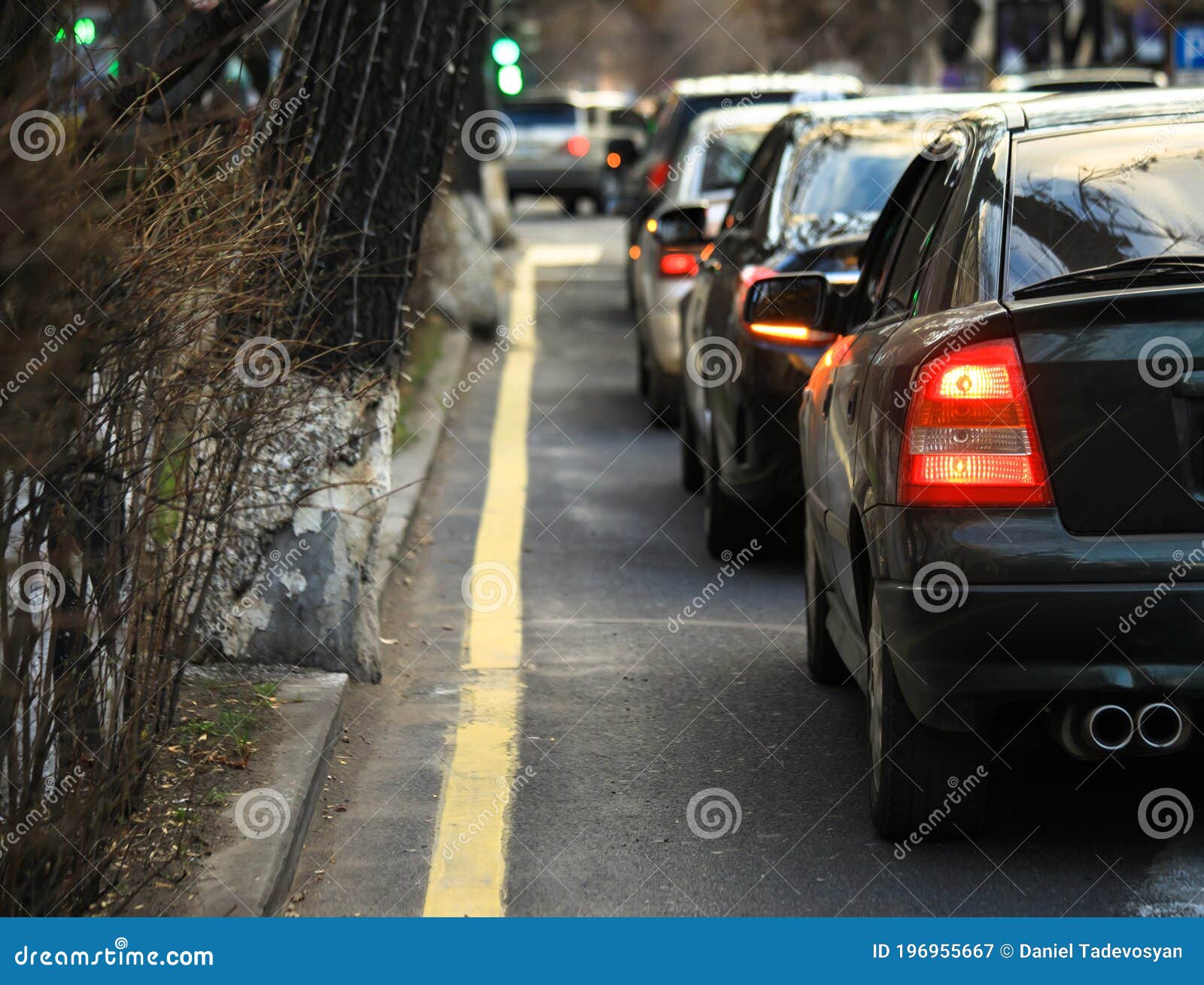 Car parking in street stock image. Image of line, city - 196955667