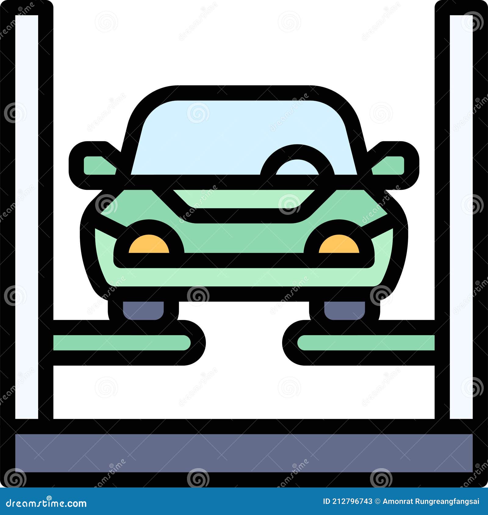 Car Parking System Icon, Parking Lot Related Vector Stock Vector ...