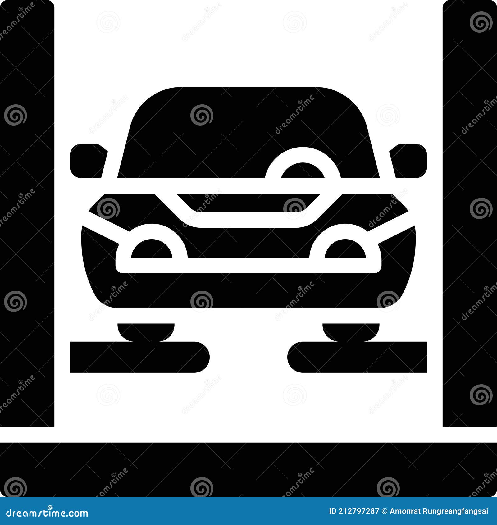 Car Parking System Icon, Parking Lot Related Vector Stock Vector ...