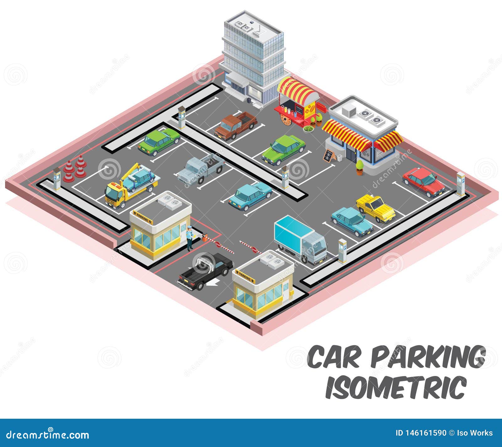 Car Parking, Where a Lot of Cars are Parked Isometric Artwork Concept ... Car Parking, Where a Lot of Cars are Parked Isometric Artwork Concept ...