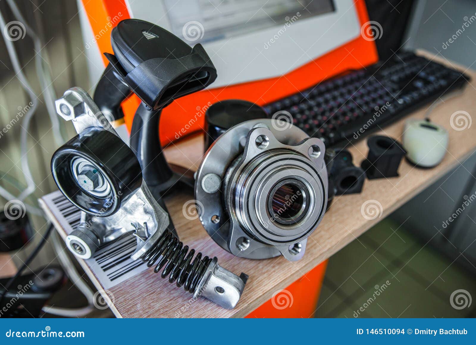 Car parts on the table stock photo. Image of store, detail - 146510094