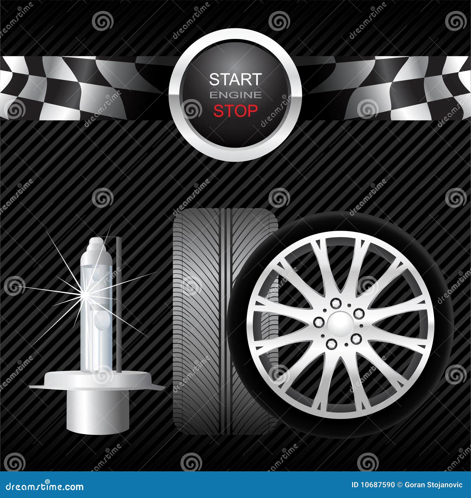 Car parts - Vector stock vector. Illustration of button - 10687590