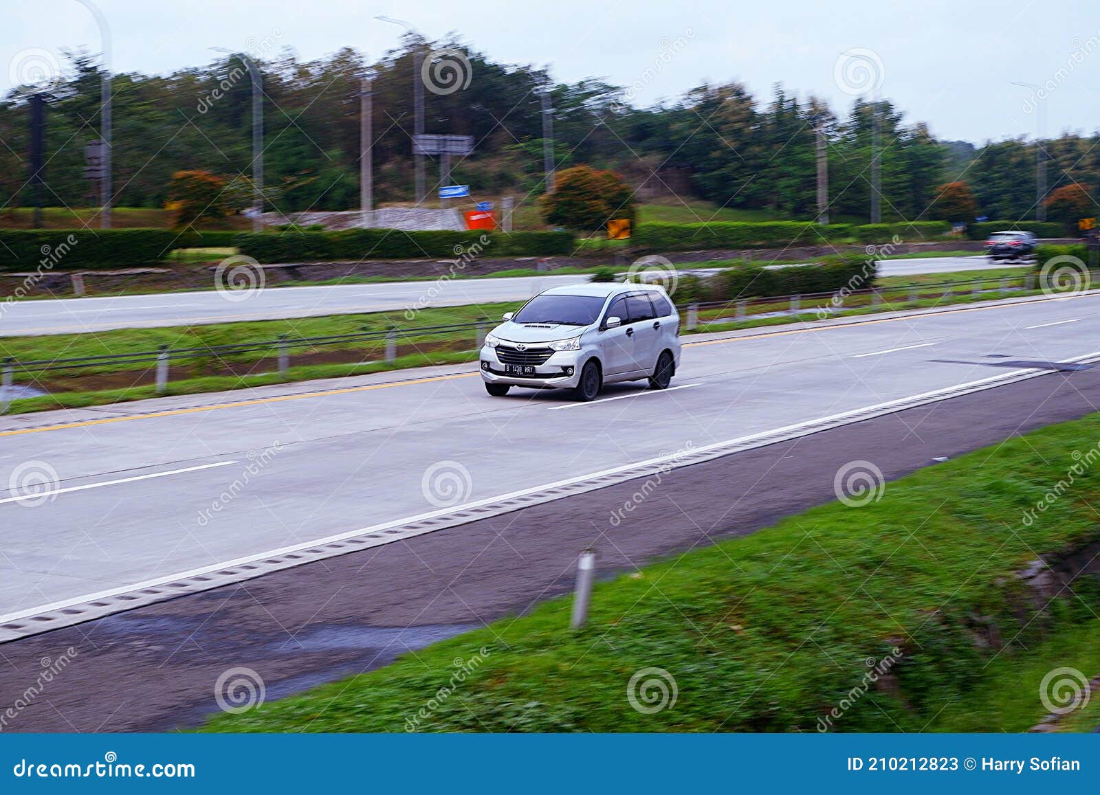 Car pass the highway editorial stock photo. Image of area - 210212823