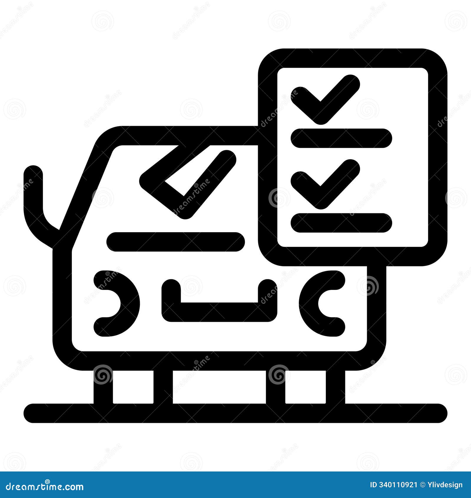 Car Passing Technical Inspection with Checkmarks on Checklist Stock ...