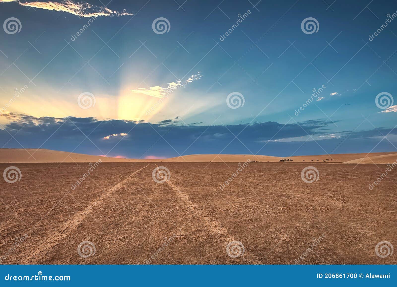 Path Through The Desert Royalty-Free Stock Image | CartoonDealer.com ...