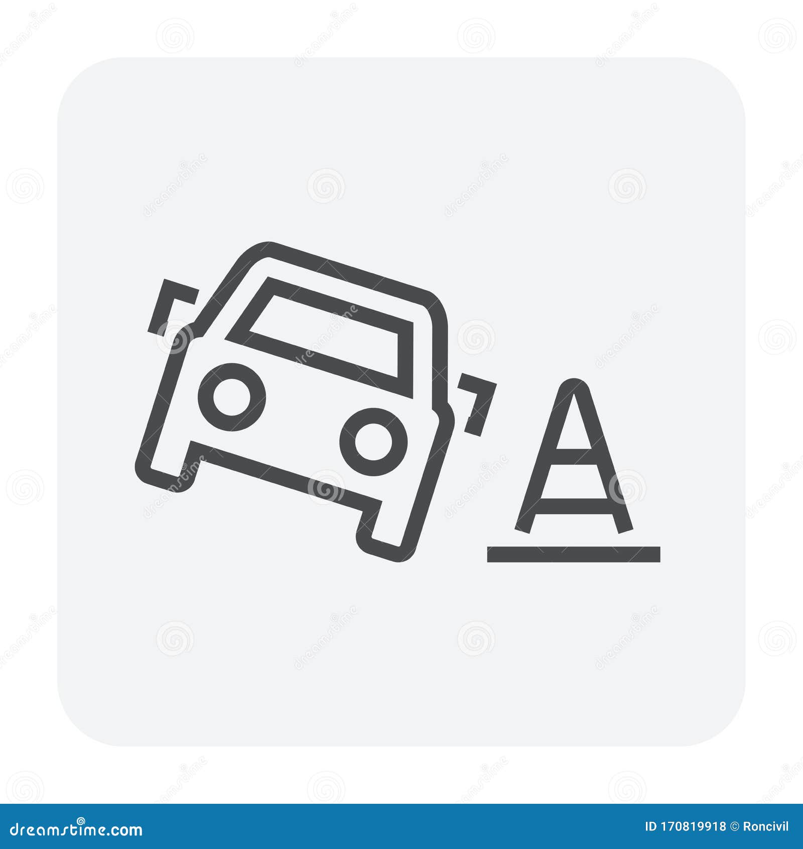 Car test icon stock vector. Illustration of icon, danger - 170819918
