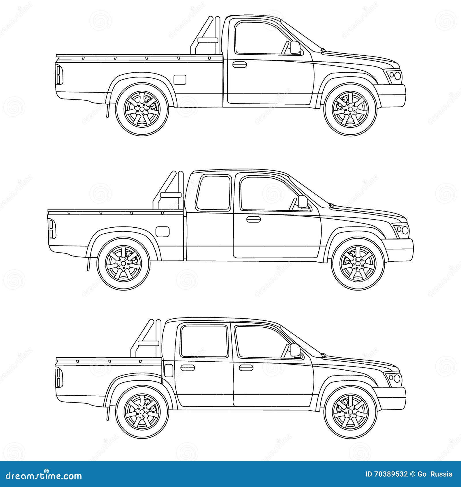 Car Pickup Truck Vector Illustration | CartoonDealer.com #70389532