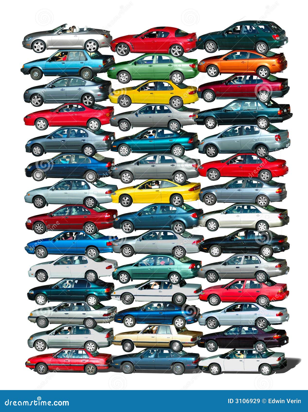 Car Pile stock image. Image of busy, carpool, crowded - 3106929
