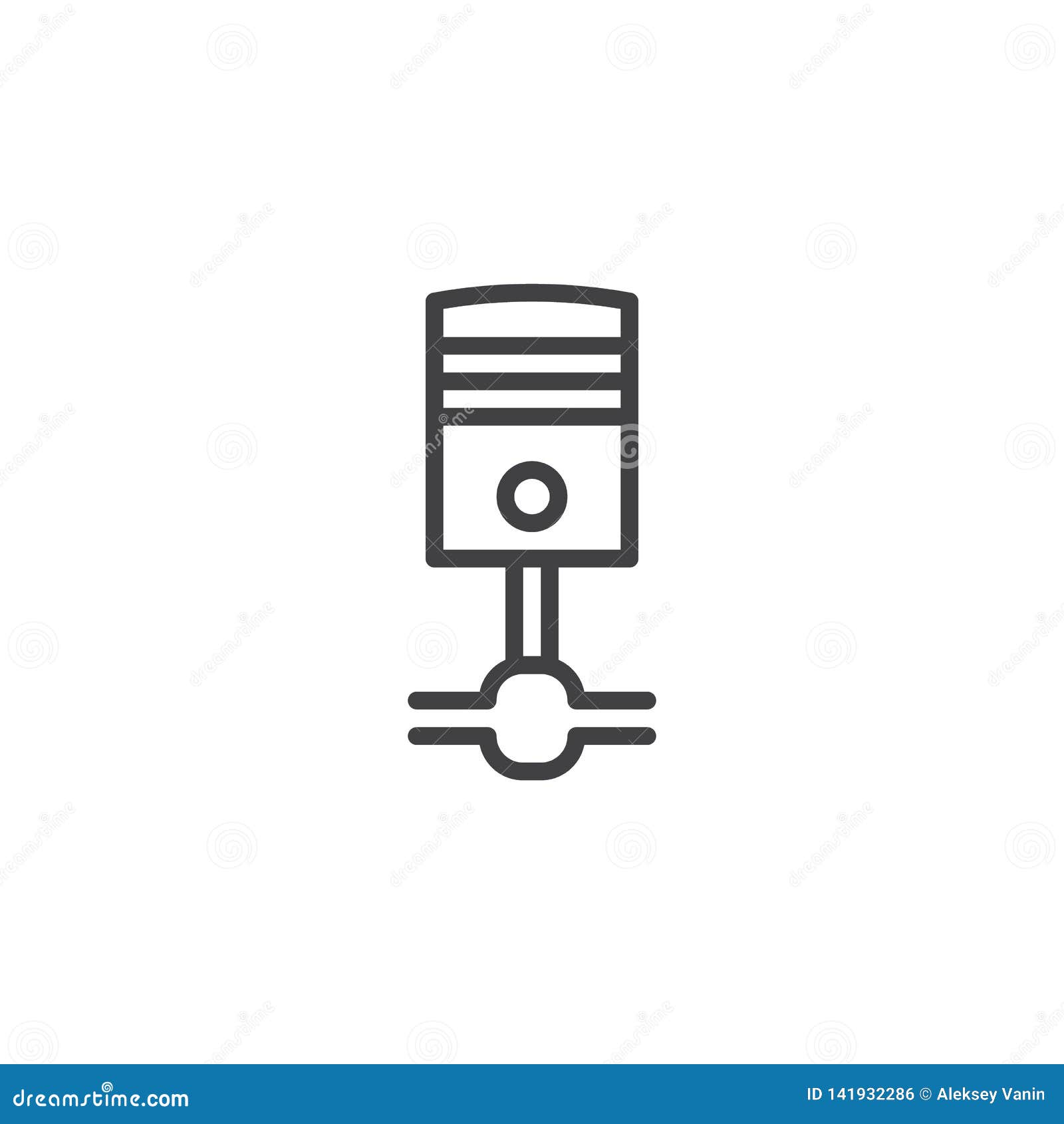 Car piston line icon stock vector. Illustration of vehicle - 141932286