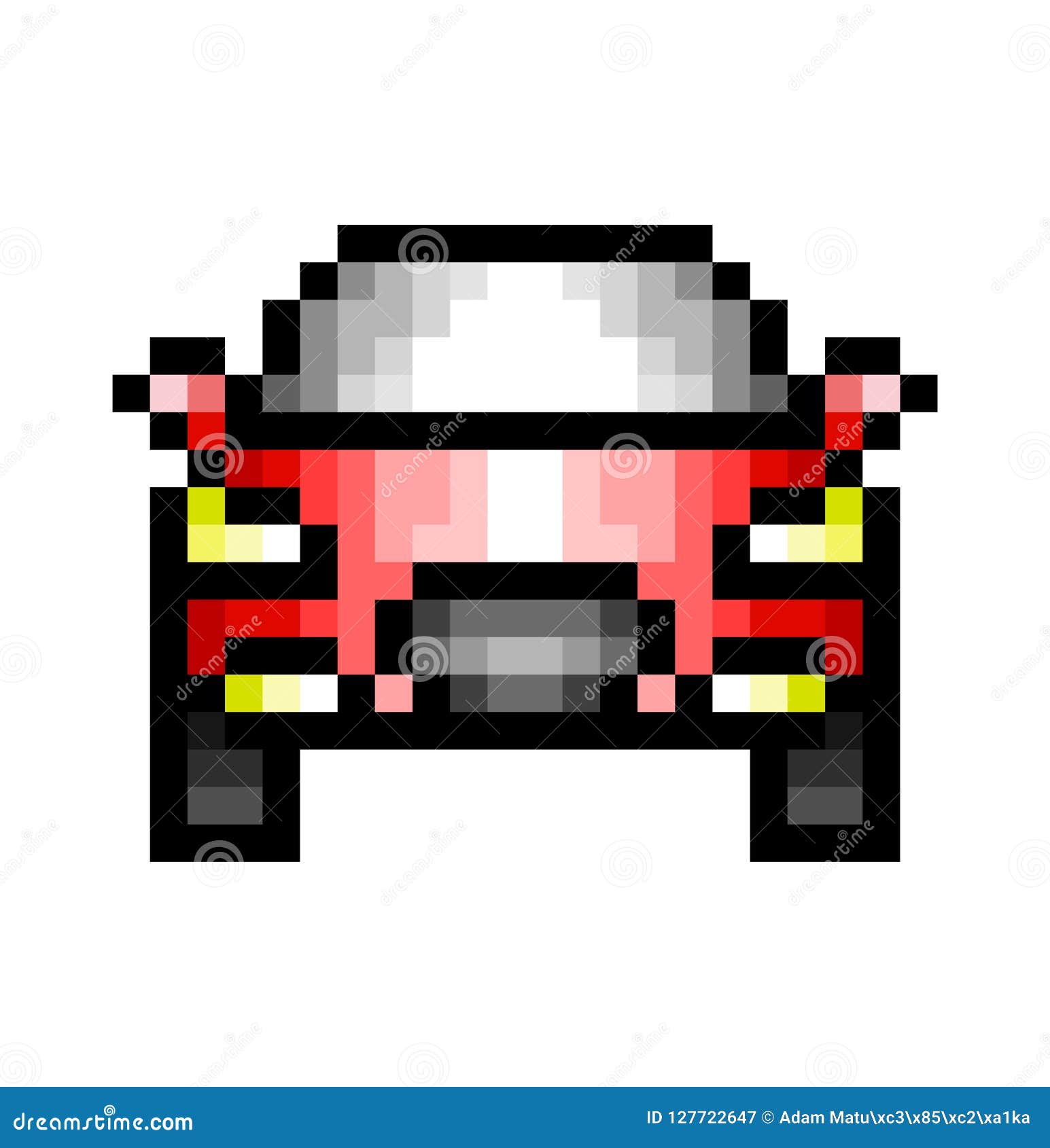 Car pixel Icon stock vector. Illustration of icon, pixel - 127722647