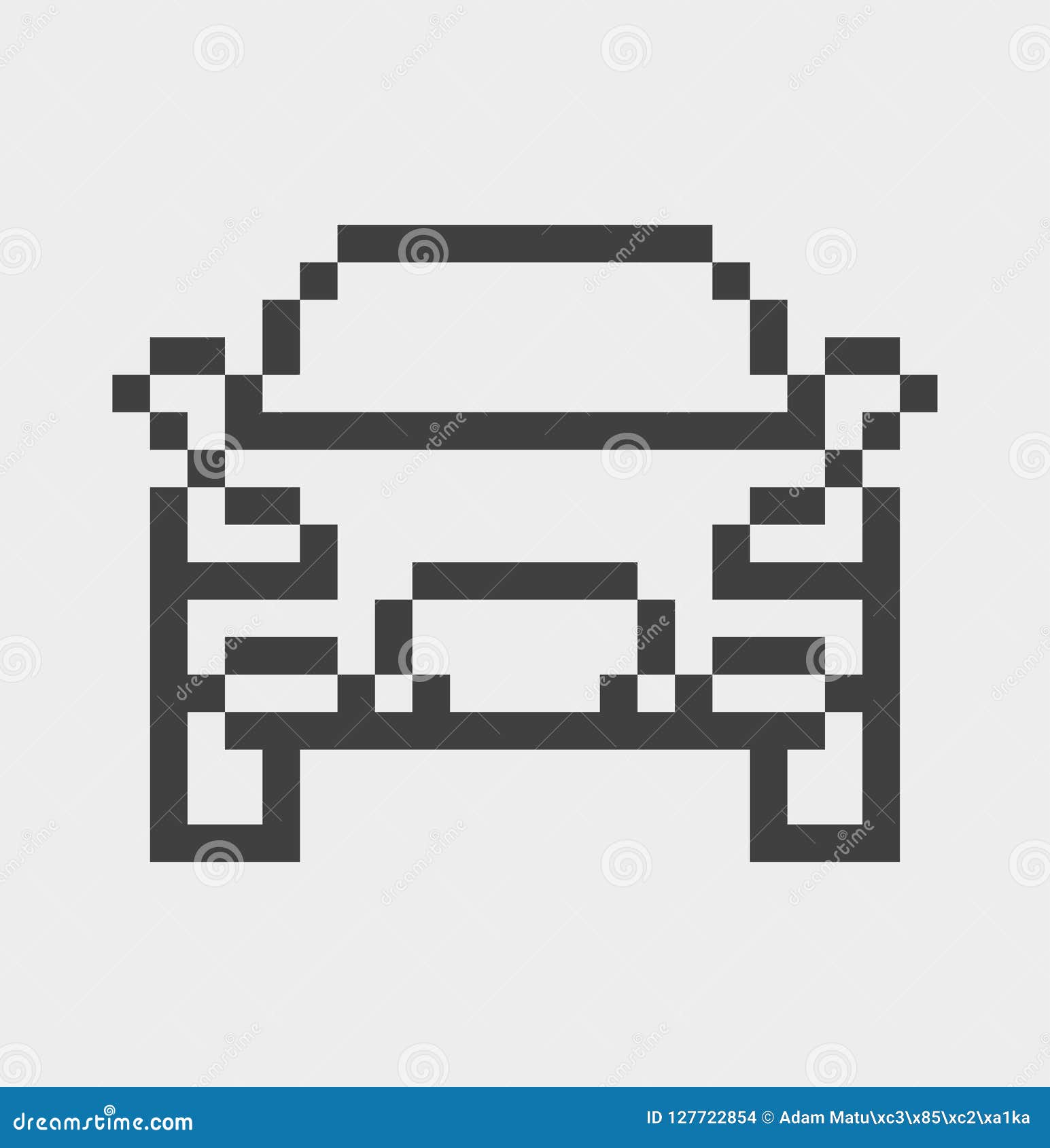 Car pixel Icon stock vector. Illustration of white, travel - 127722854