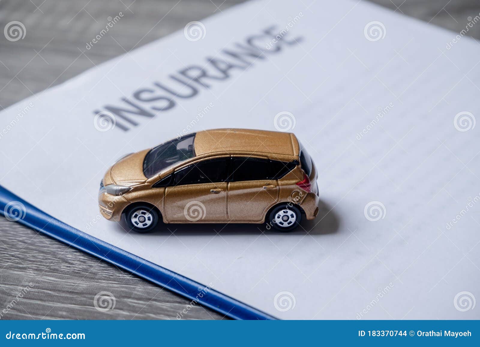 Car Placed on Insurance Documents. Car Insurance Concept Stock Photo ...