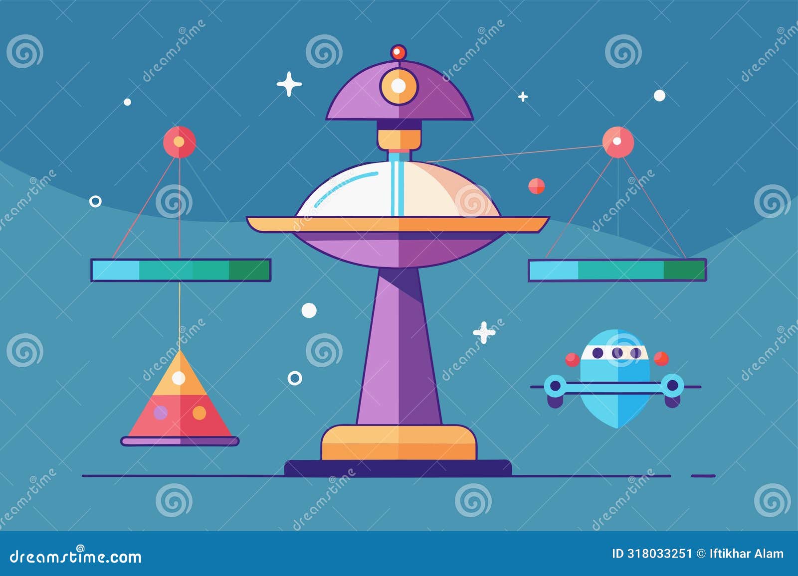 Scale Comparison Icon In Comic Style. Balance Weight Vector Cartoon ...