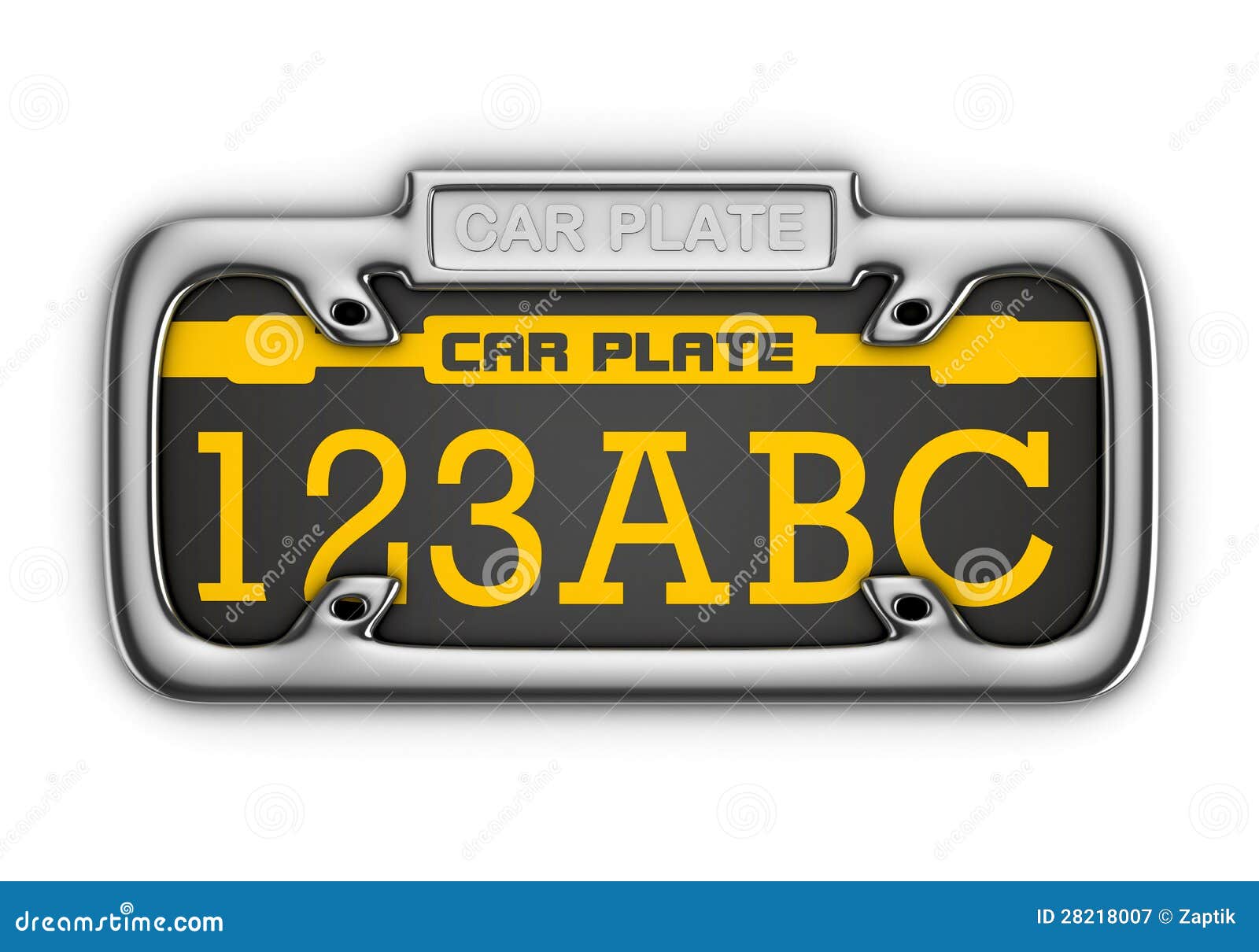 Car plate stock illustration. Illustration of metal, design - 28218007