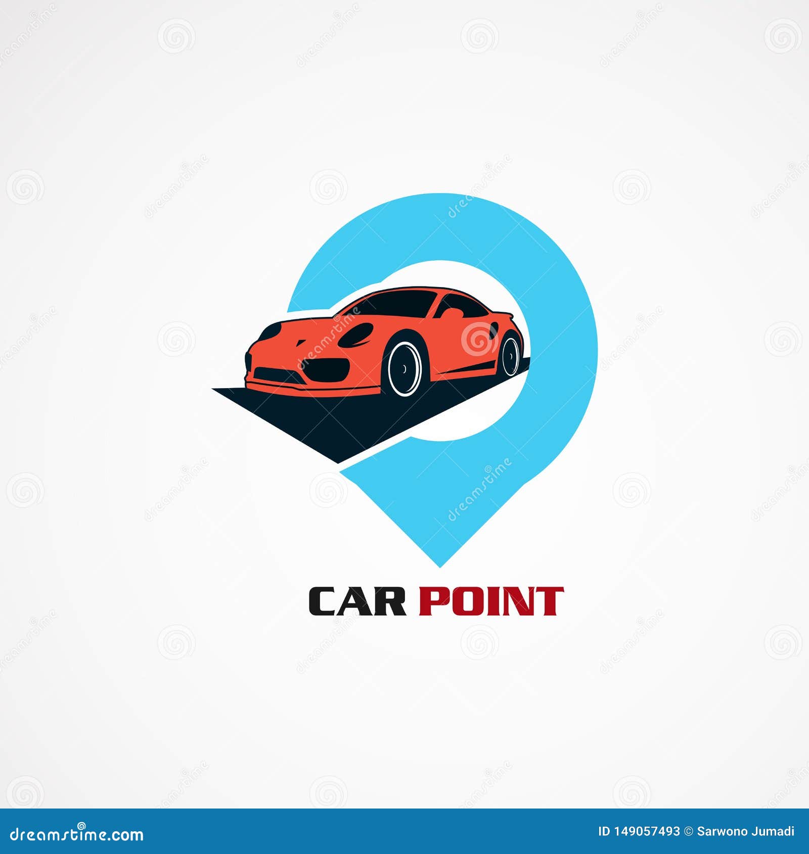 Car Point with Modern Concept Logo Vector, Icon, Element, and Template ...