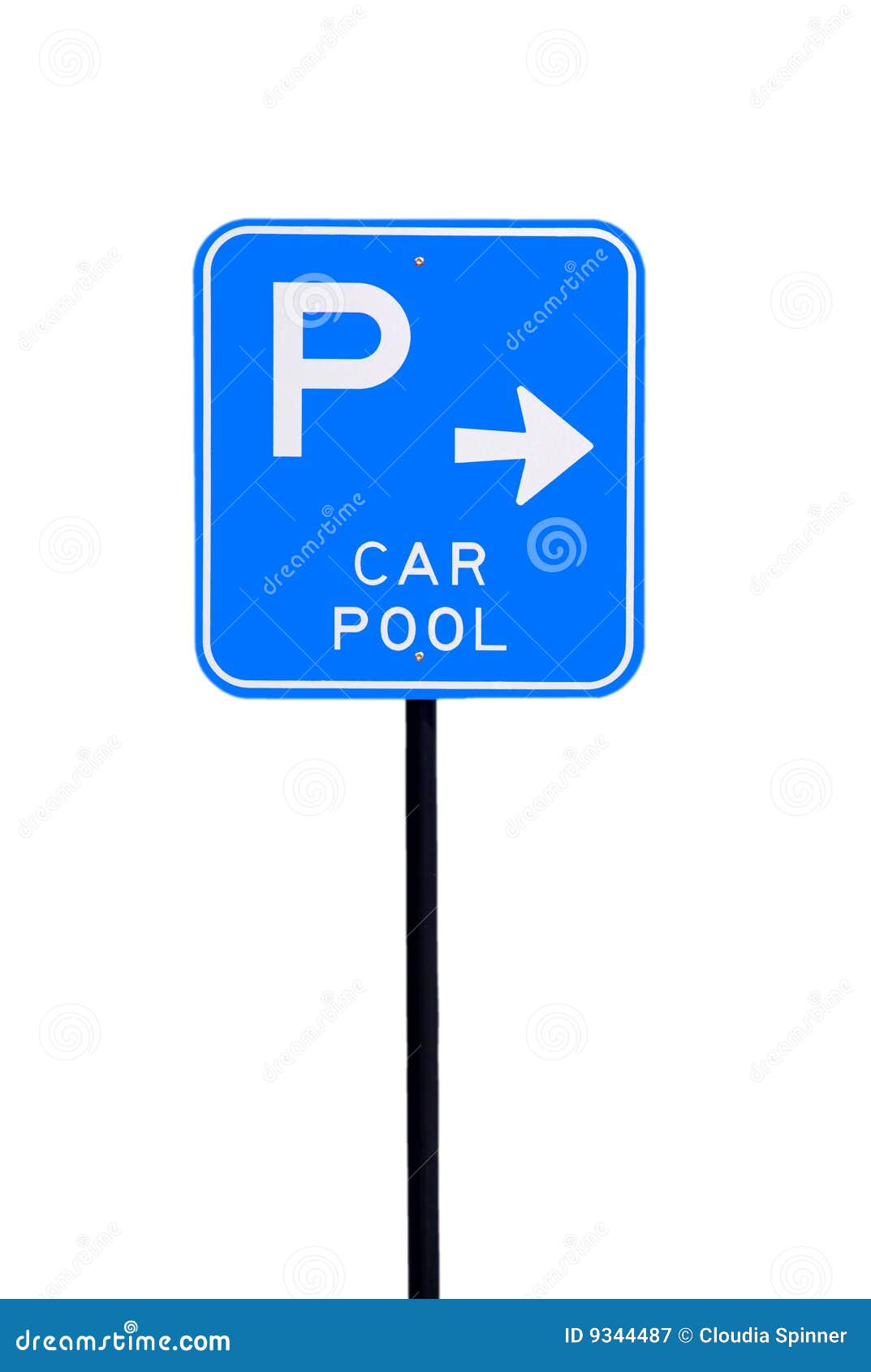 Car Pool Parking Sign - Isolated Stock Image - Image of parking ...