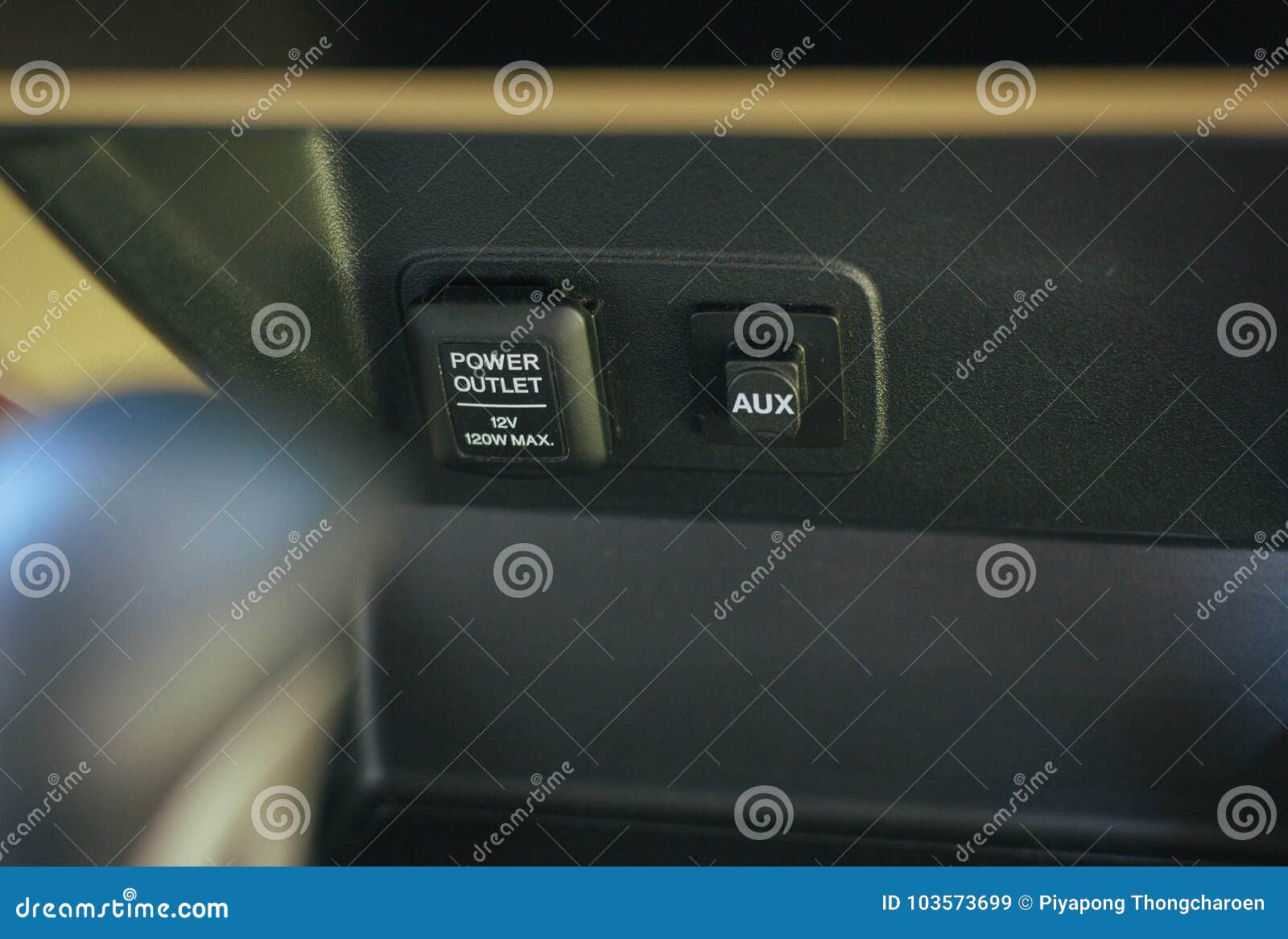 Car Port Power or Aux Sytem Stock Image - Image of automatic ...