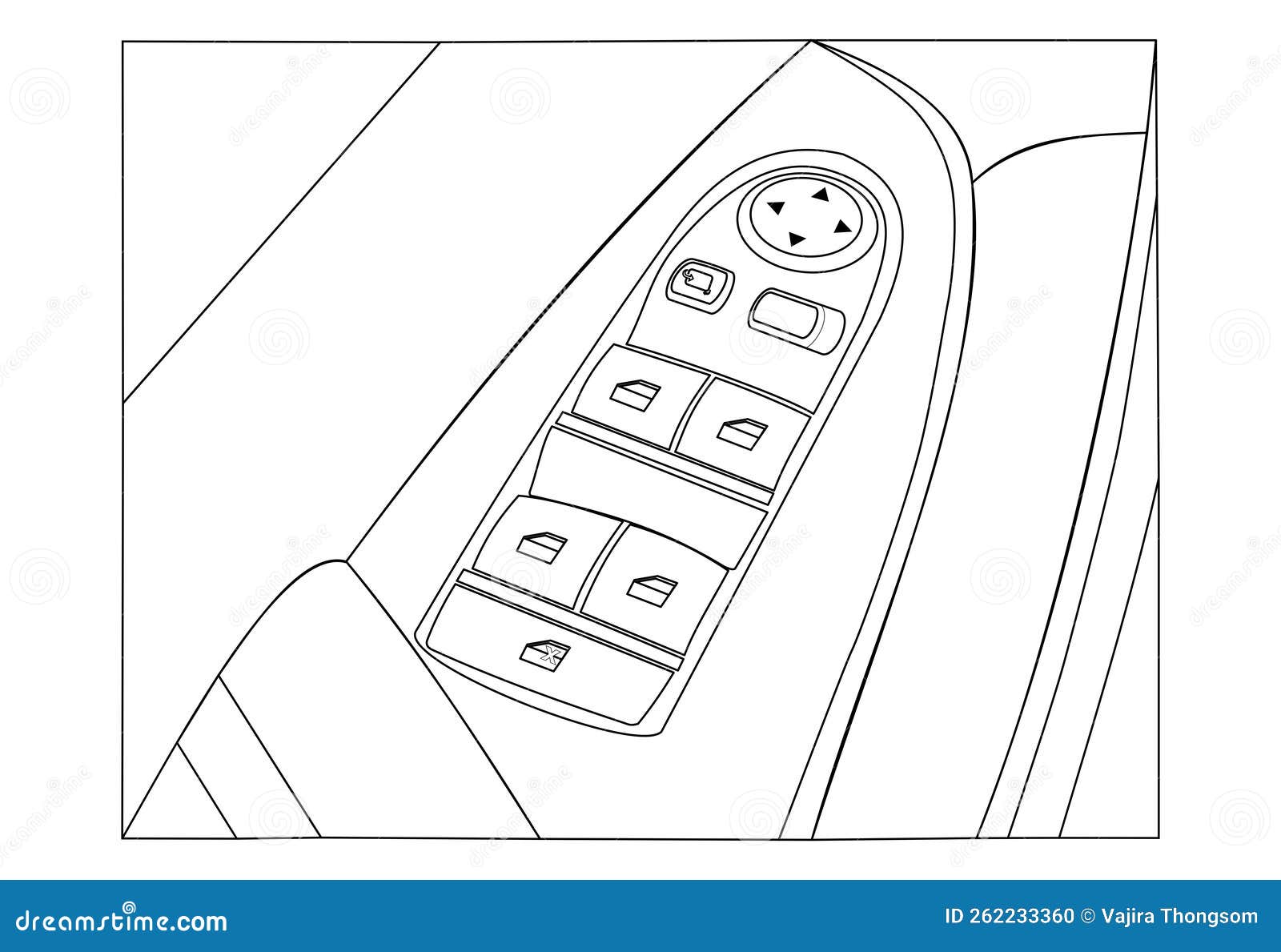 Car Power Electric Window Switch, Vector Illustration Stock Vector ...