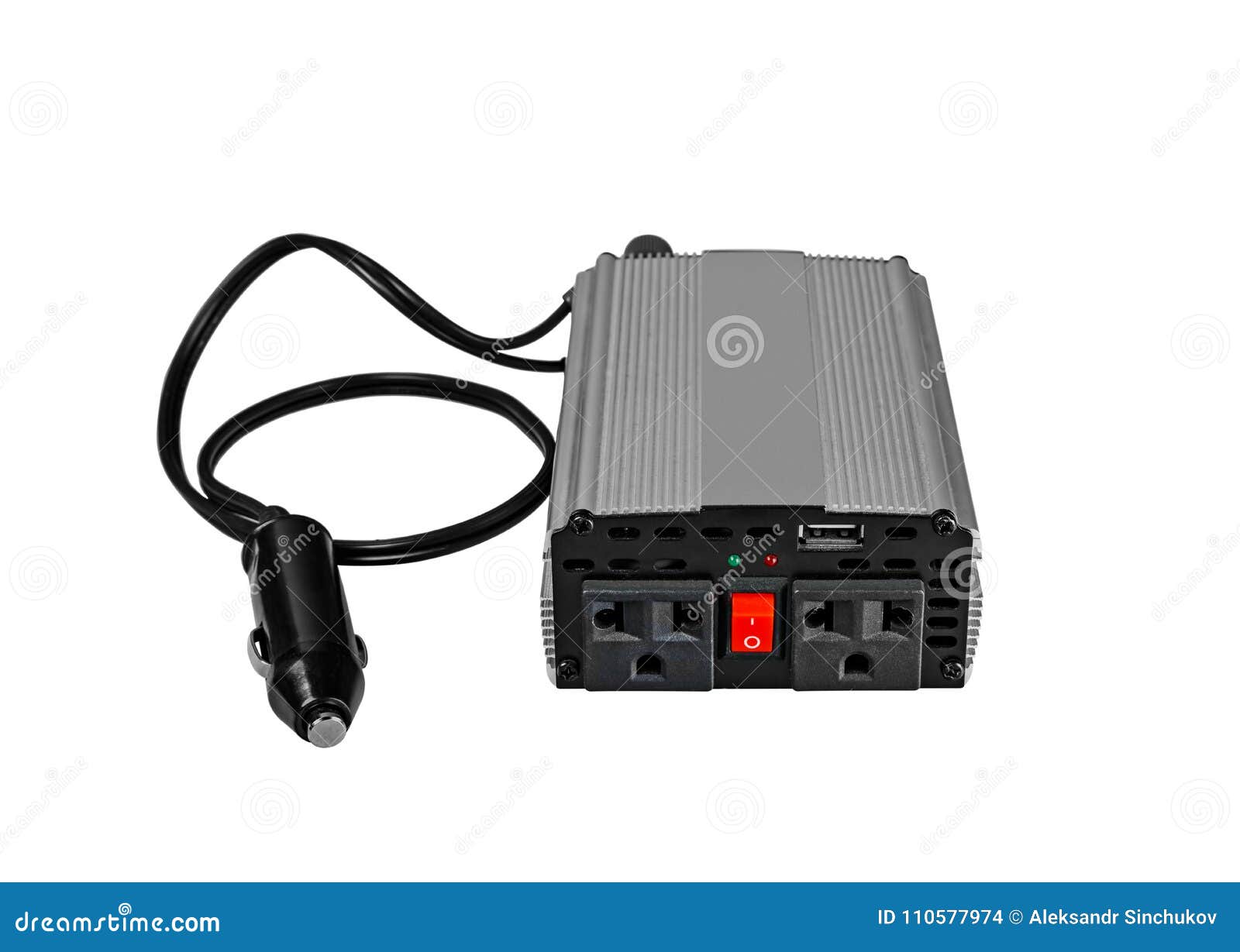 Car power inverter stock photo. Image of electrical - 110577974