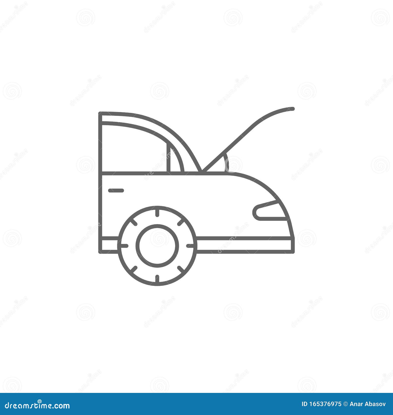 Car Problem Icon. Element of Auto Service Icon. Thin Line Icon for ...