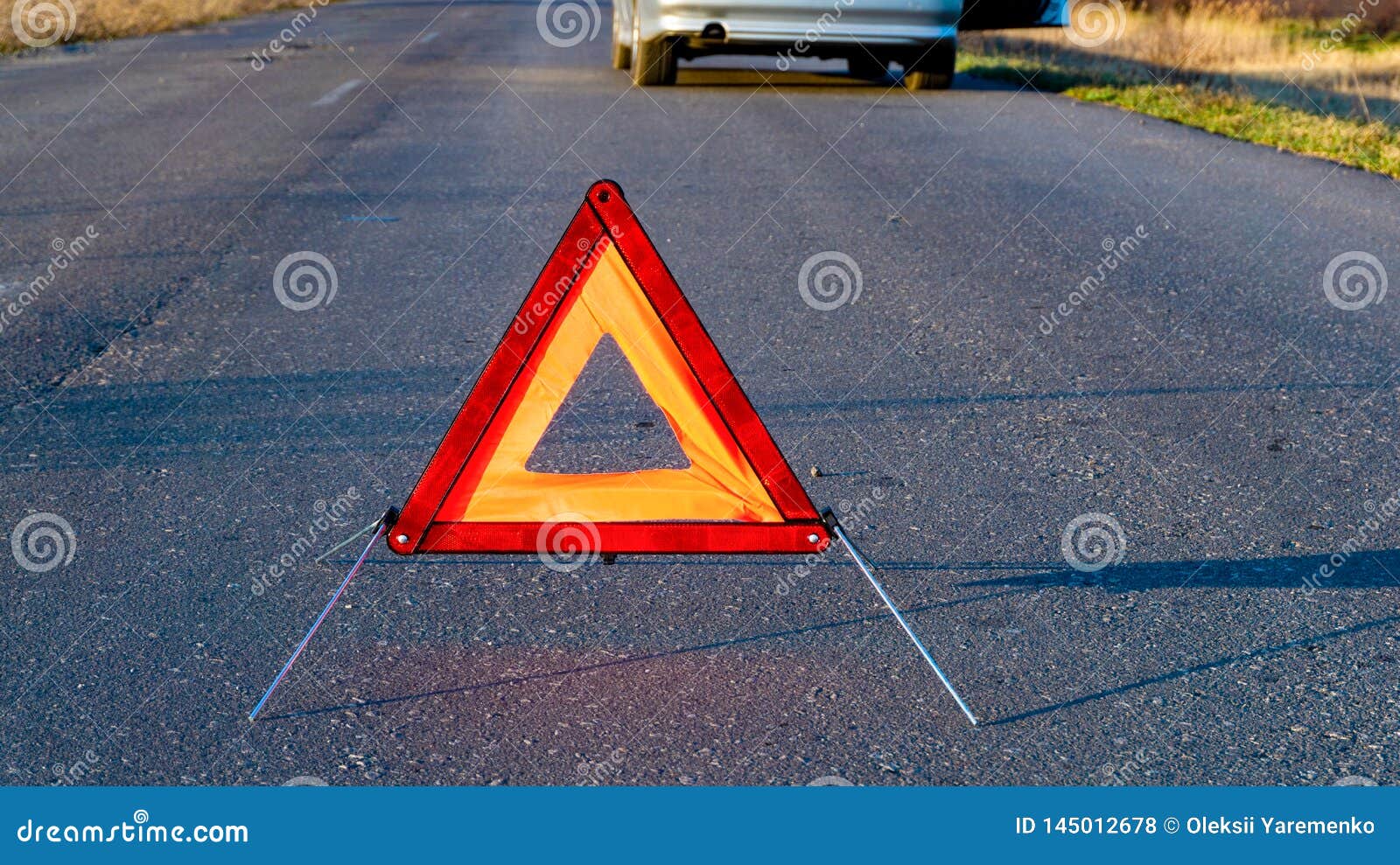 Car Problems, Red Warning Triangle! Stock Photo - Image of failure ...