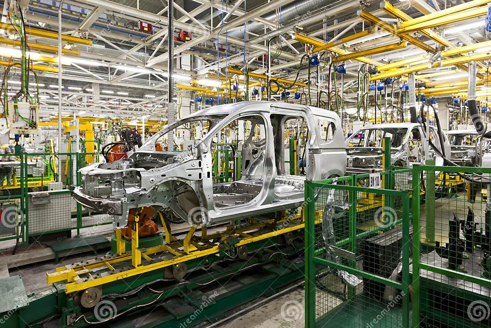 Car production stock image. Image of factory, heavy, manufacturing ...