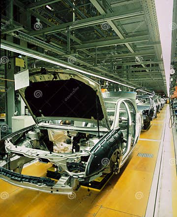 Car production line stock image. Image of metal, factory - 14745125