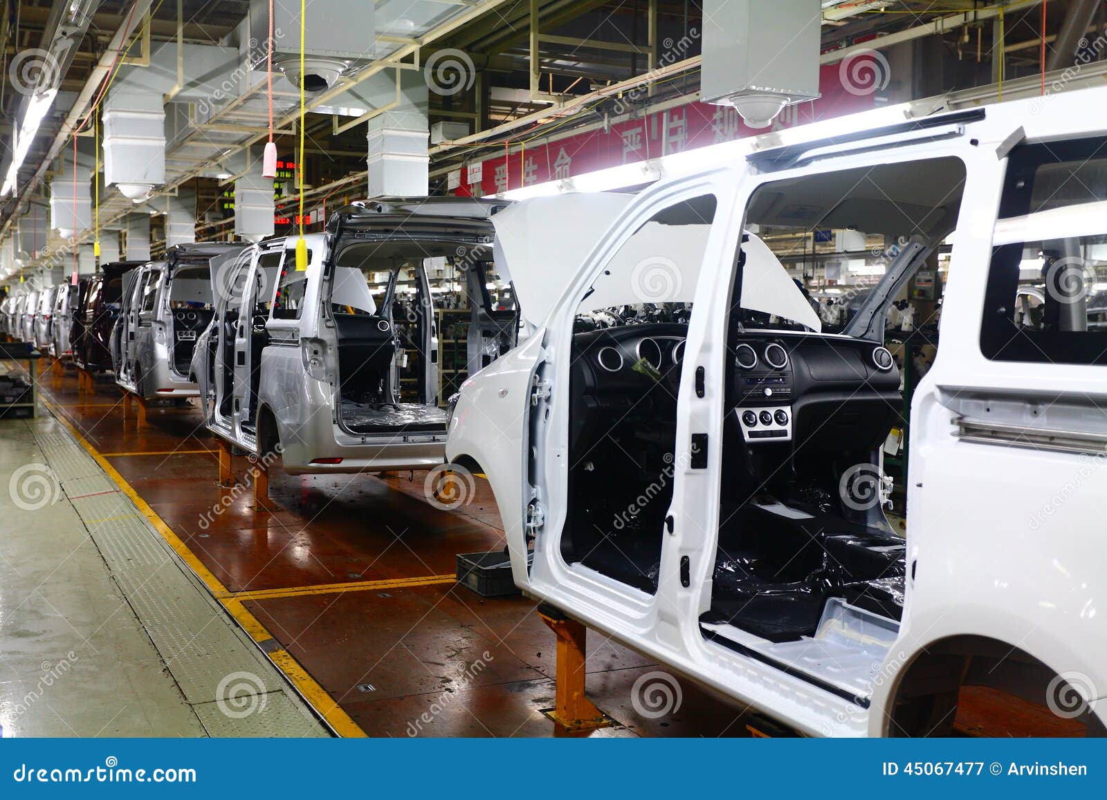 Car production line editorial photography. Image of metallic - 45067477