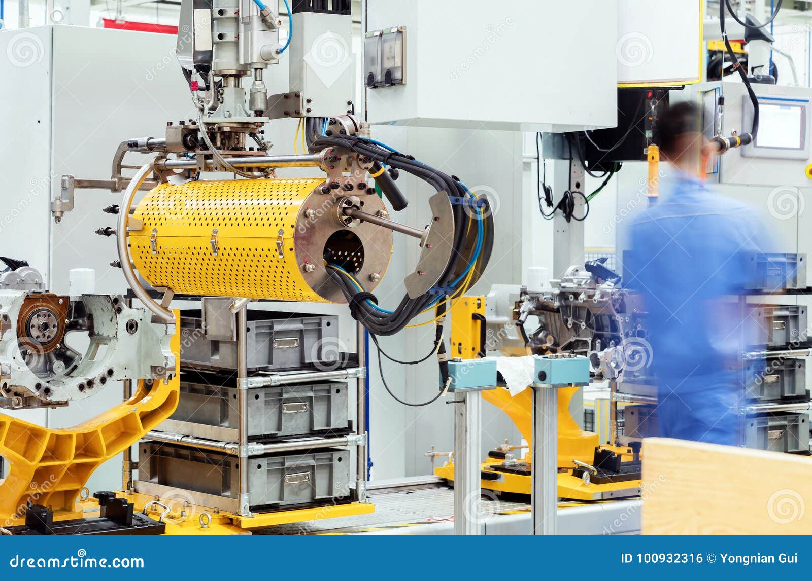 Automobile production line stock photo. Image of work - 100932316
