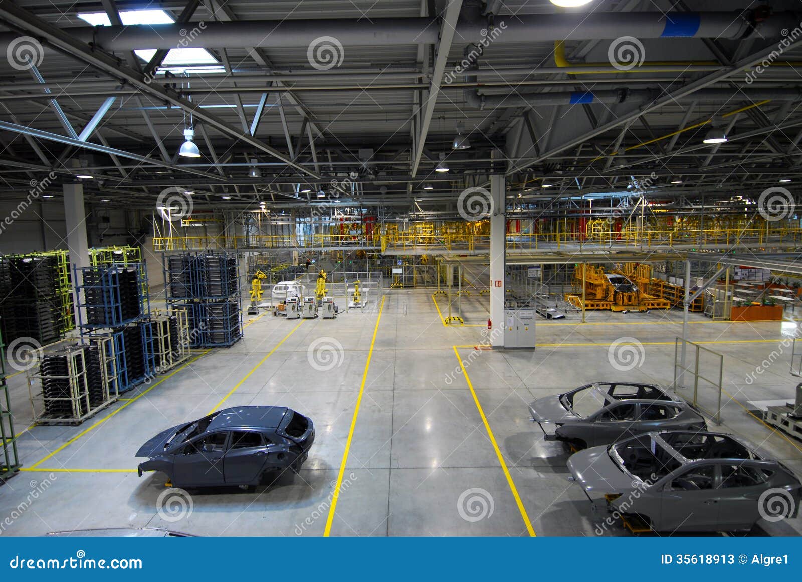 Car production line stock image. Image of mechanism, economy - 35618913