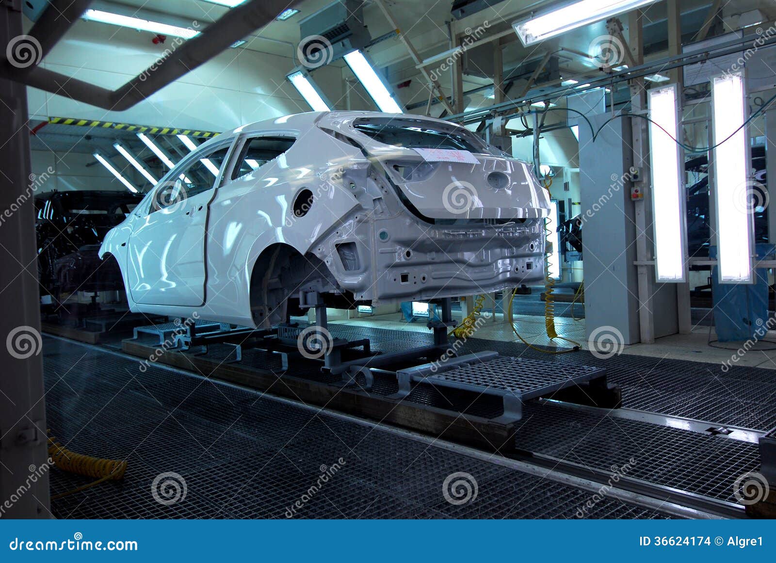 Car production line stock photo. Image of metal, line - 36624174