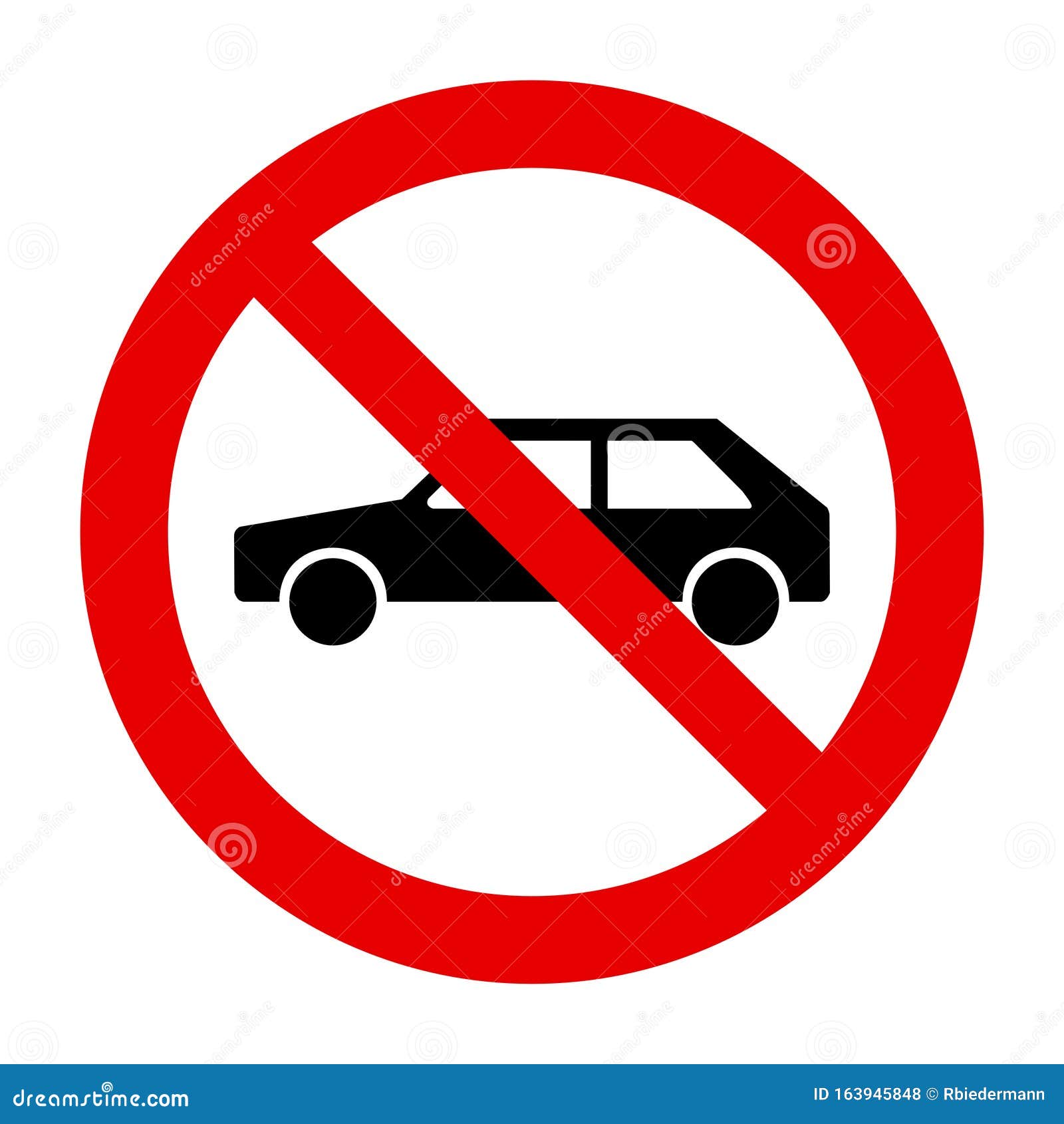 Car and prohibition sign stock vector. Illustration of vector - 163945848