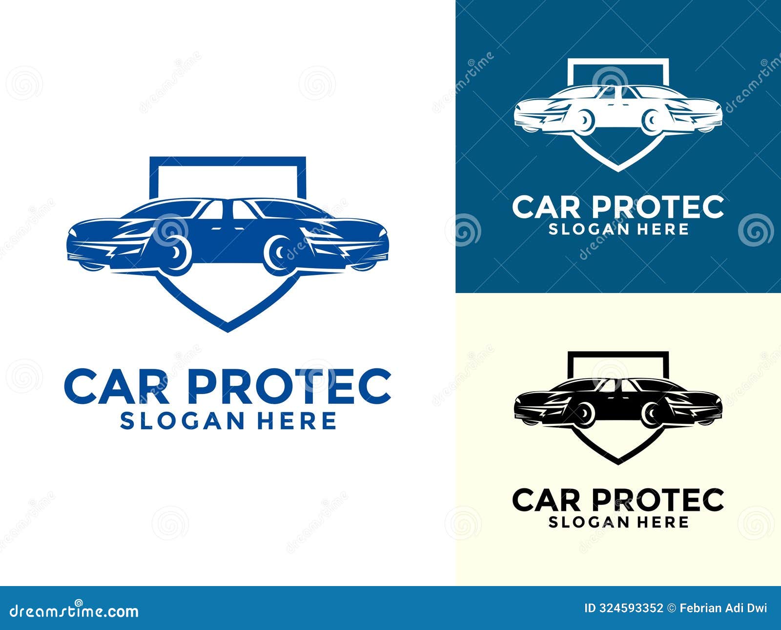 Car Protection Logo Vector Template, Simple Logo Design of a Car with ...