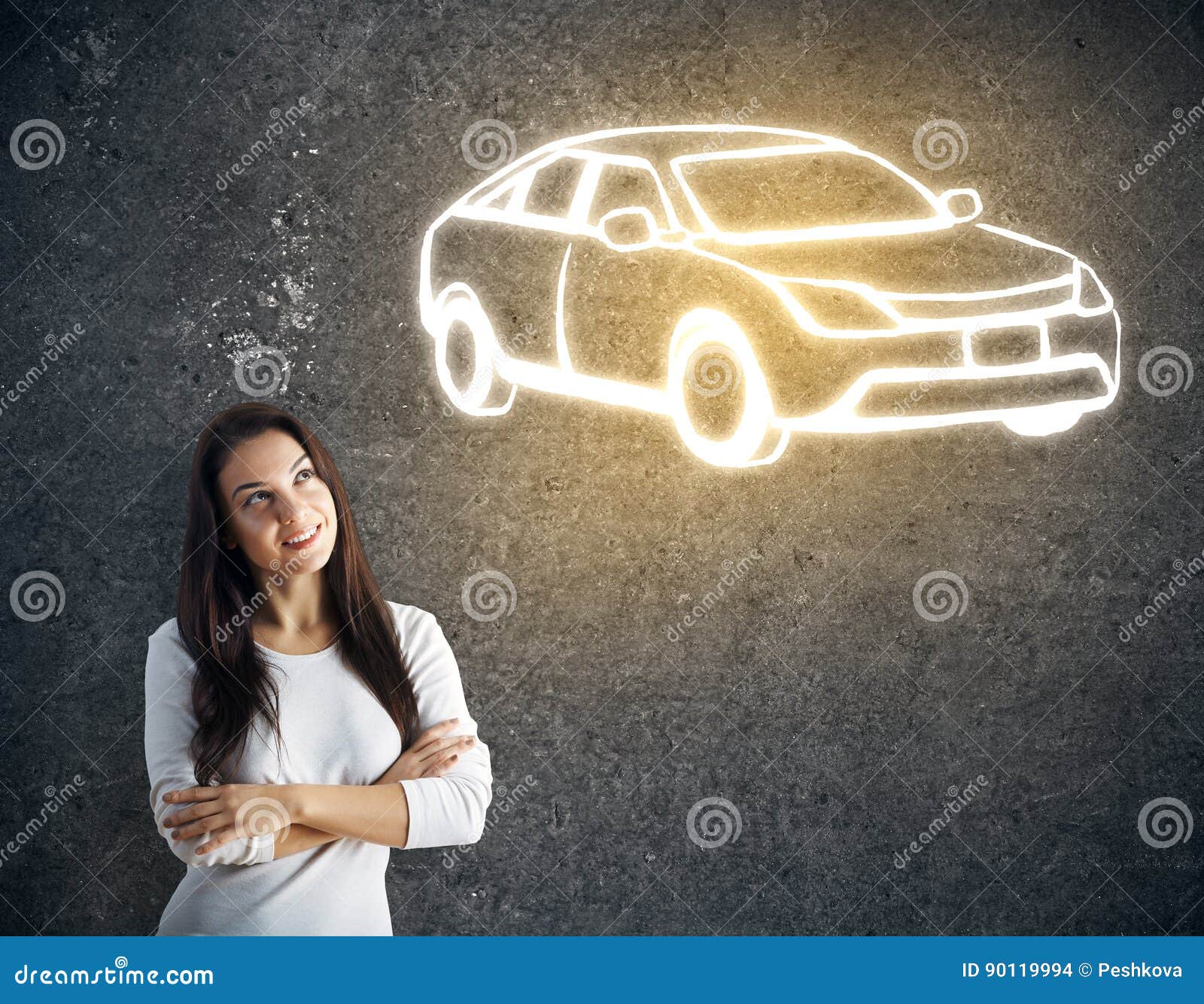Car purchase concept stock photo. Image of drawing, happy - 90119994