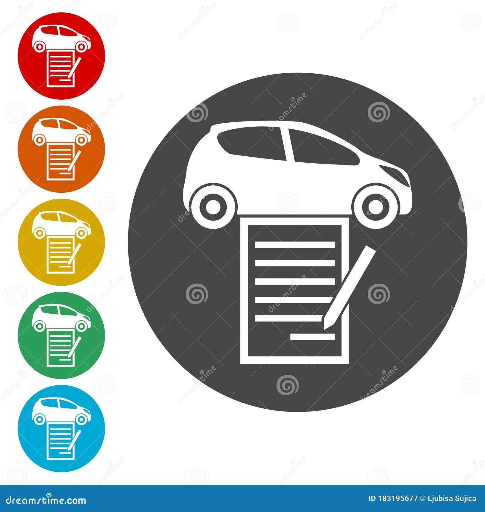 Car Purchasing Contract Icon Stock Vector - Illustration of form ...