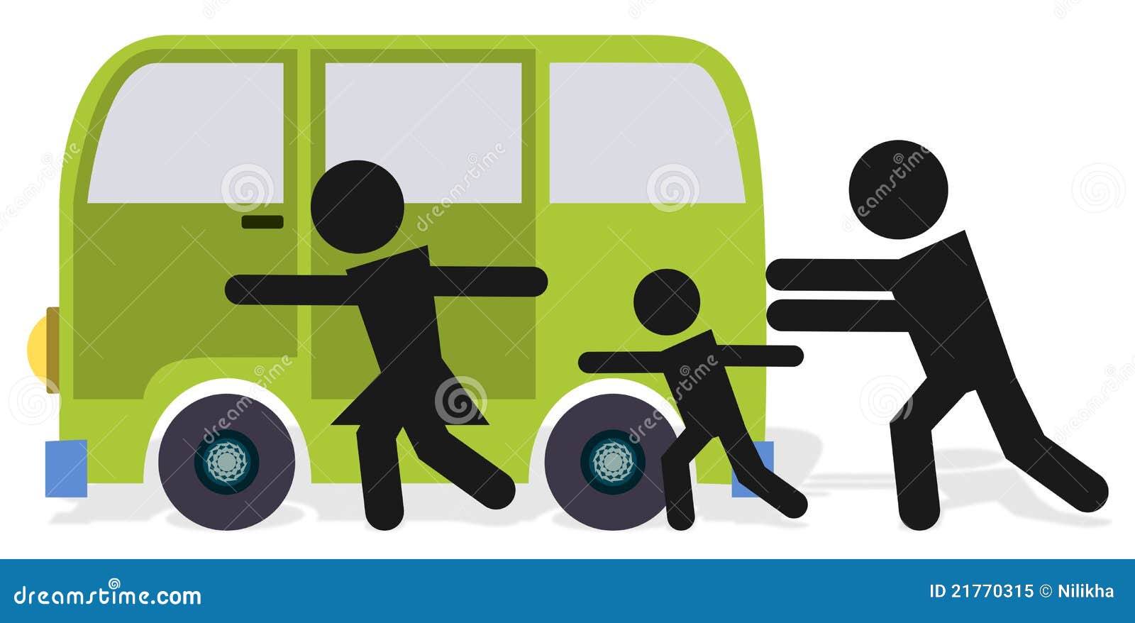 Car push stock illustration. Illustration of group, push - 21770315