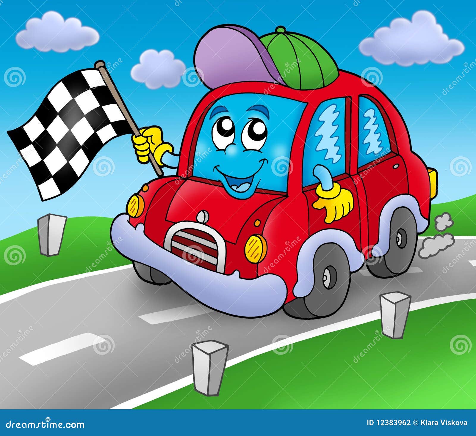 Car Race Starter Vector Illustration | CartoonDealer.com #12399216