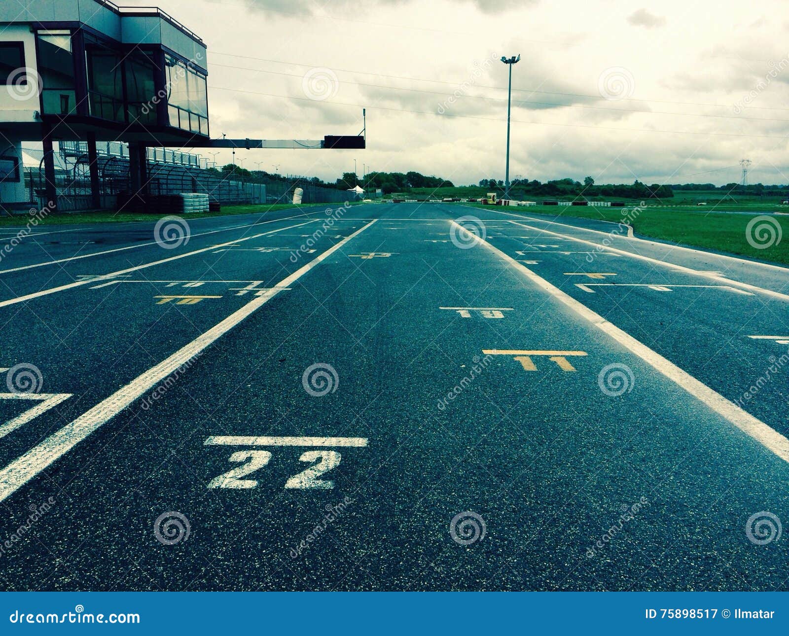 Car racetrack start line stock image. Image of cart, circuit - 75898517