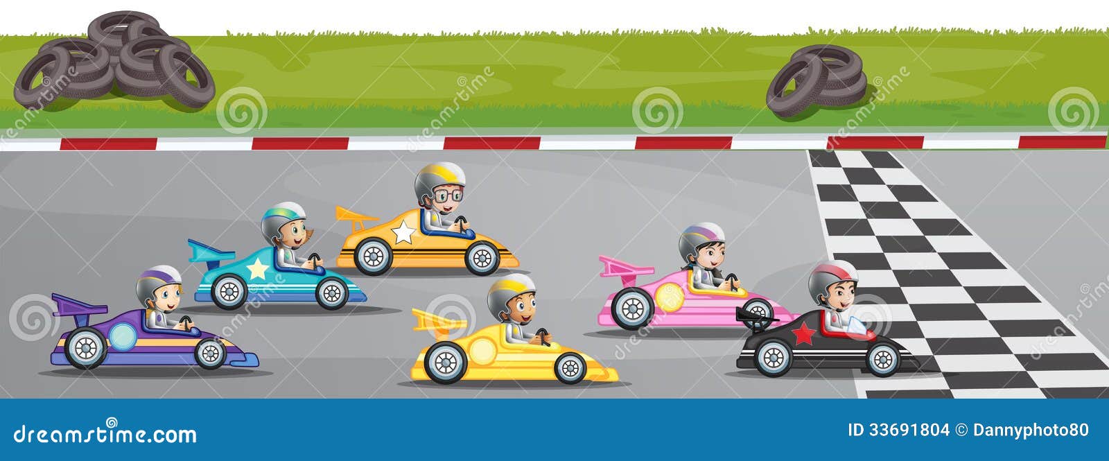 Car racing competition stock vector. Illustration of blue - 33691804