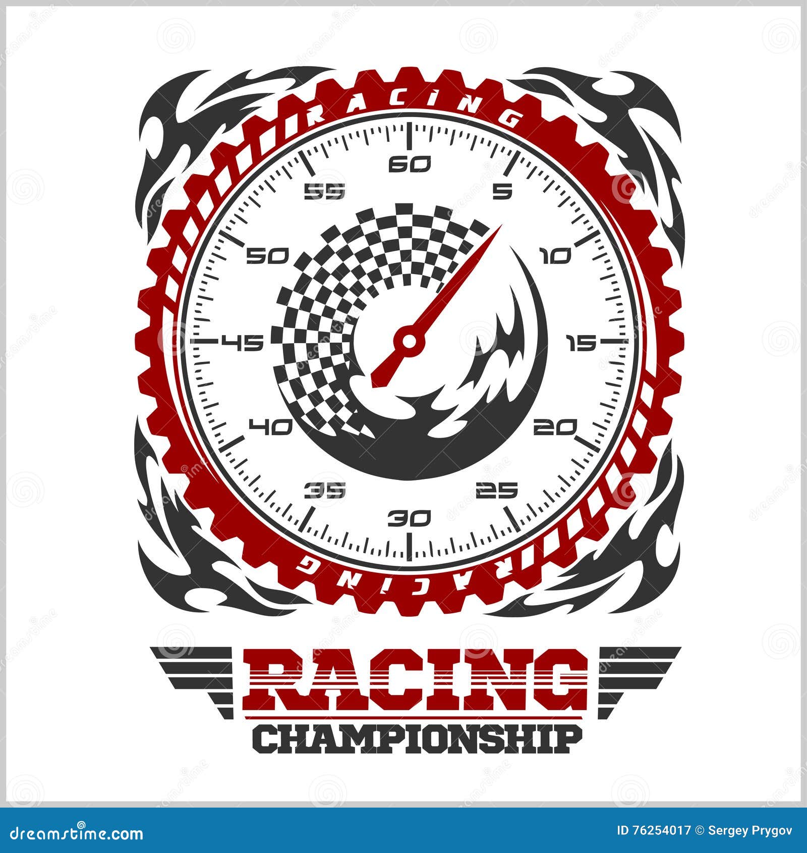 Car Racing Emblem and Championship Race Badge Stock Vector ...