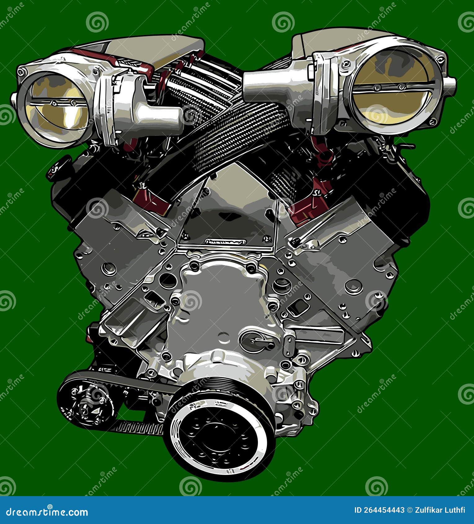 Car racing engine stock vector. Illustration of transport - 264454443