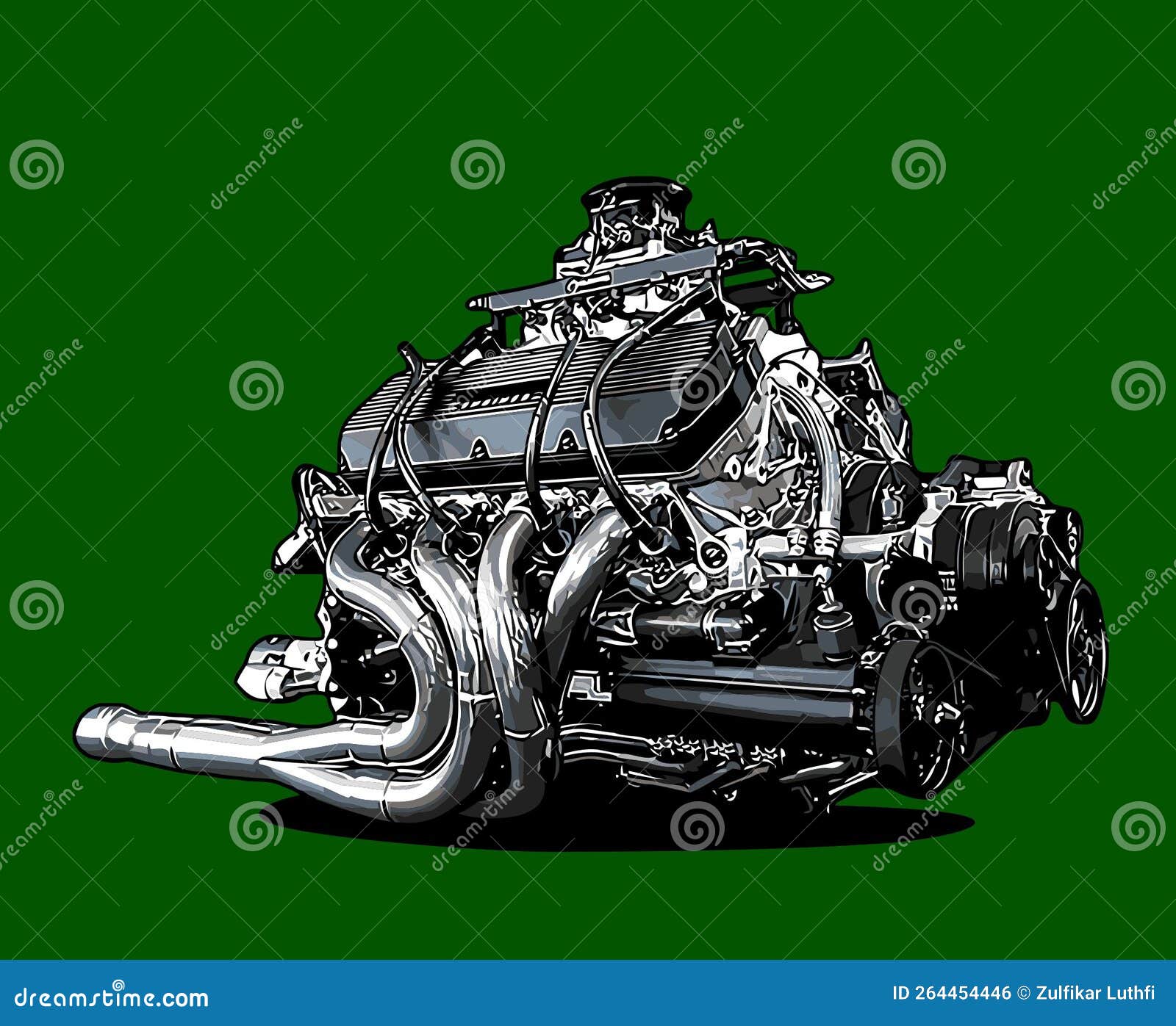 Car racing engine stock vector. Illustration of race - 264454446
