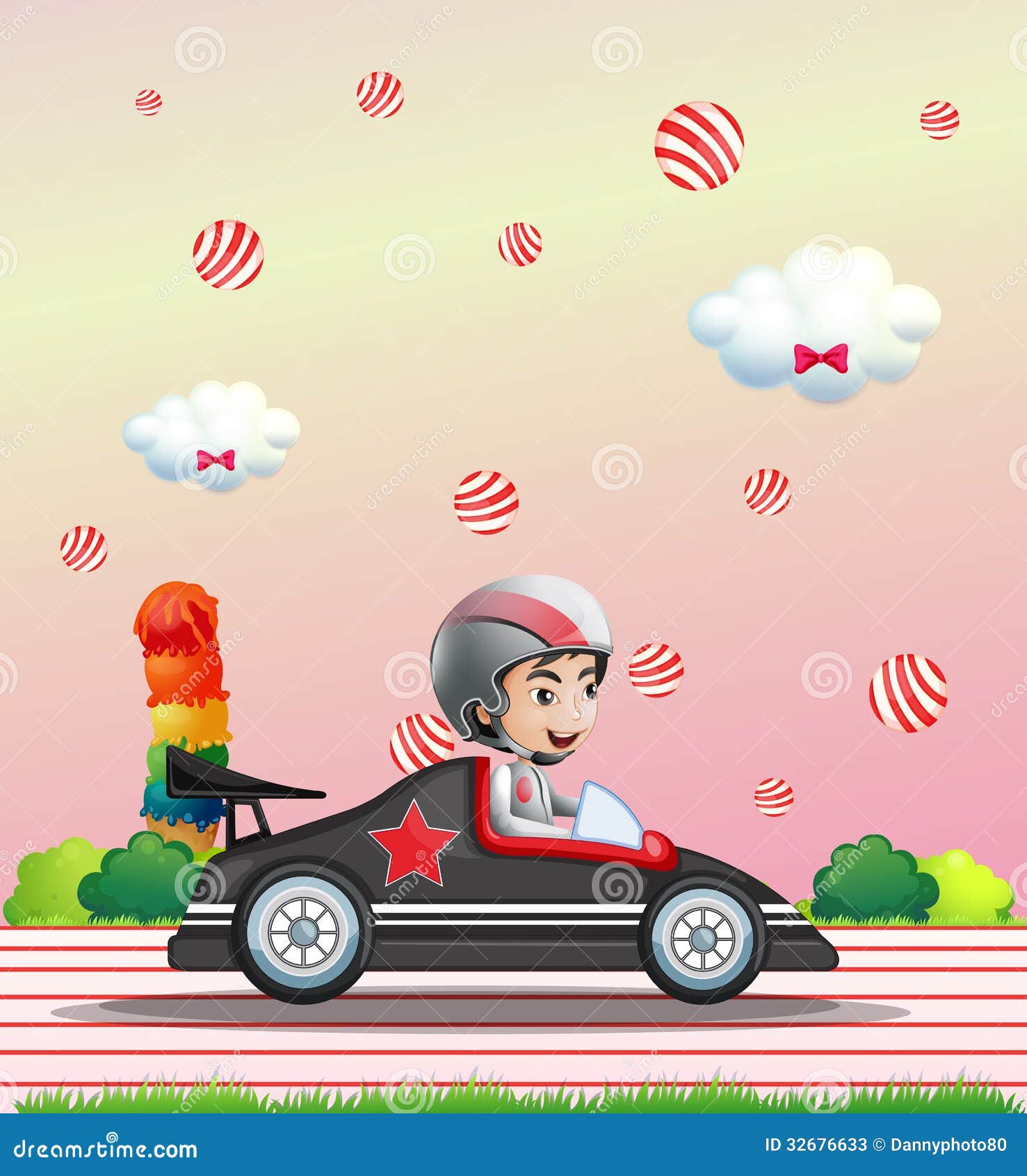 Car racing stock vector. Illustration of human, graphic - 32676633