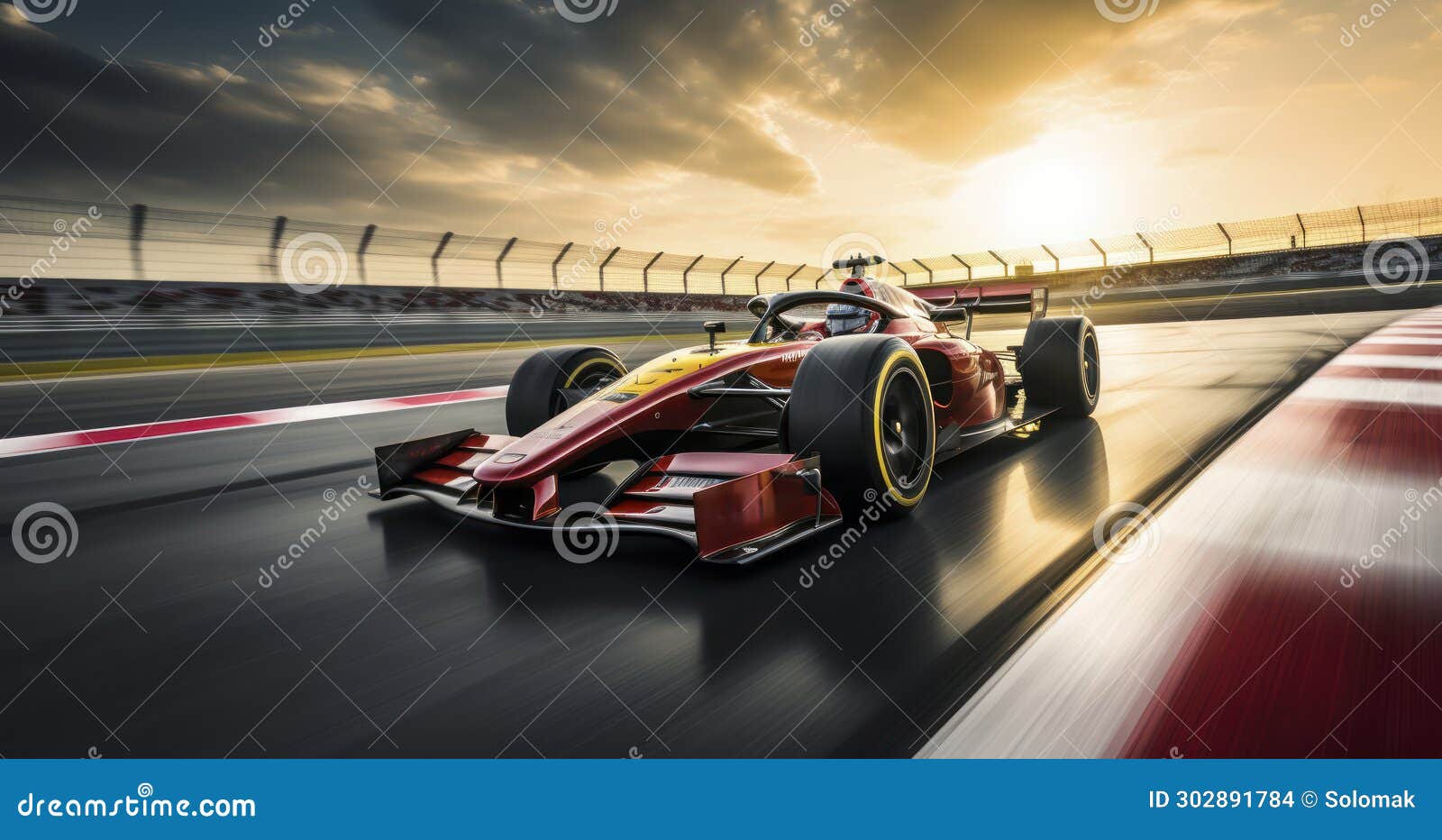 Car Racing on a Track with Motion Blur. High-Octane Racing on the ...