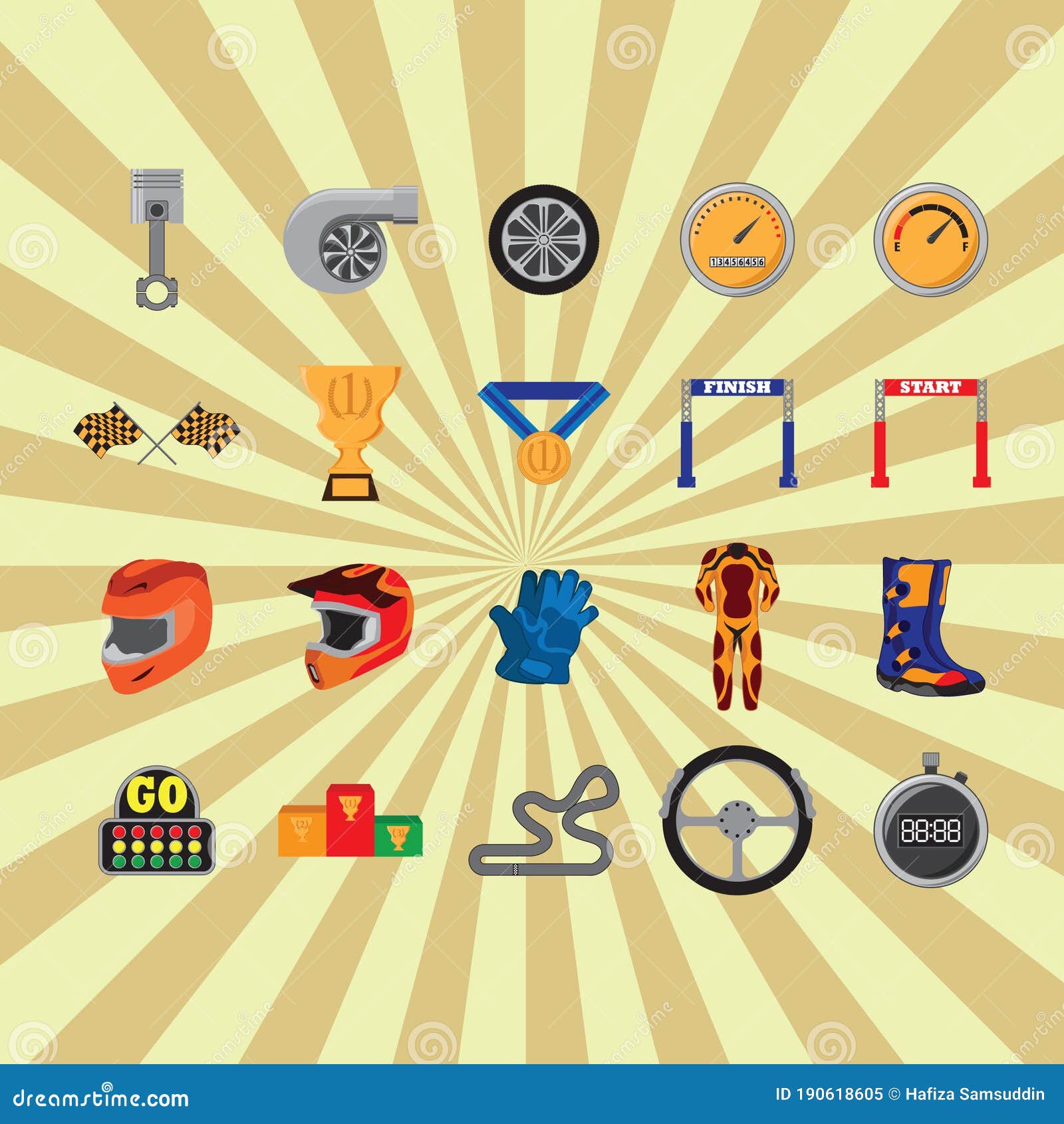 Car Racing Vectors. Vector Illustration Decorative Design Stock Vector ...