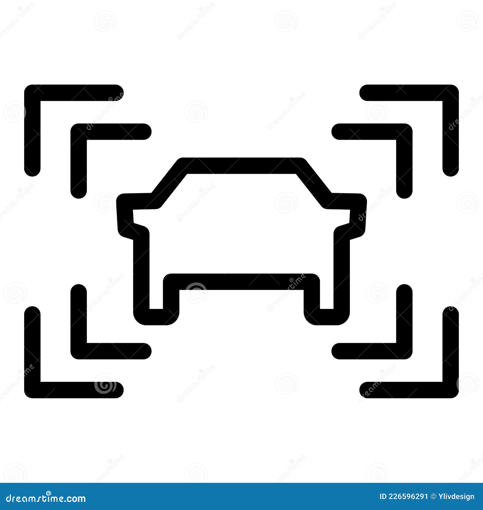 Car Radar Icon Outline Vector. Vehicle Traffic Stock Vector ...