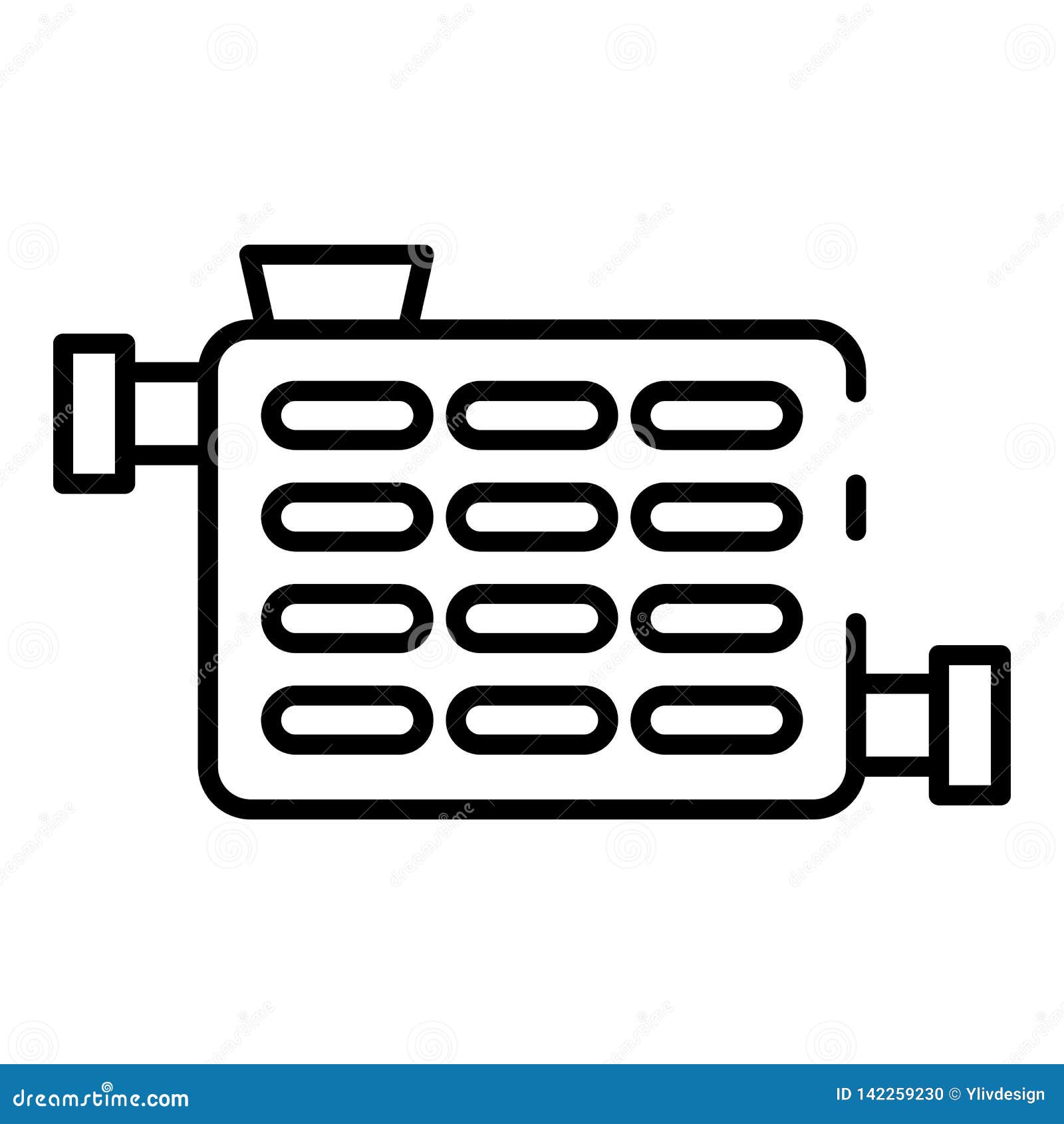 Car Radiator Icon, Outline Style Stock Vector - Illustration of ...