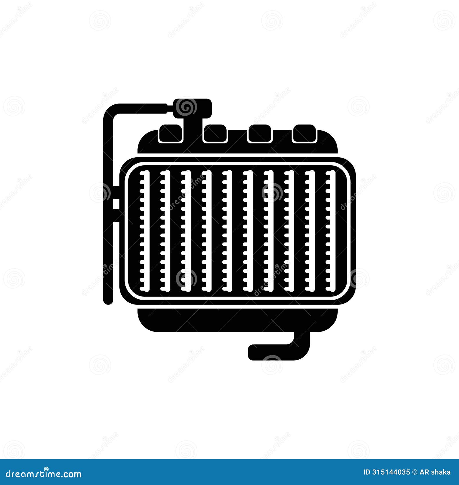 Car Radiator Icon Vector Illustration Symbol Design Eps 10 Stock Vector ...
