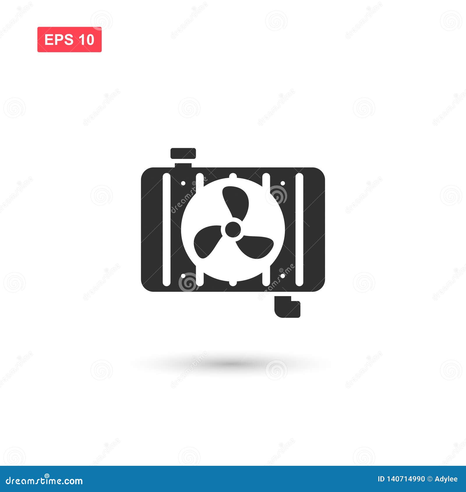 Car Radiator Icon Vector Isolated Stock Vector - Illustration of design ...